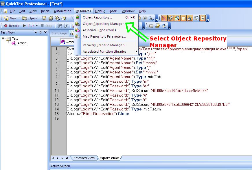 Object Repository Manager in QTP Tool